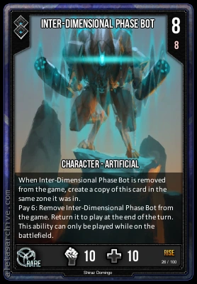 Inter-Dimensional Phase Bot | Infinity Wars ATCG Wiki | Fandom