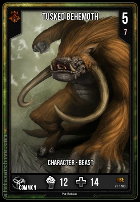 Tusked Behemoth | Infinity Wars ATCG Wiki | Fandom