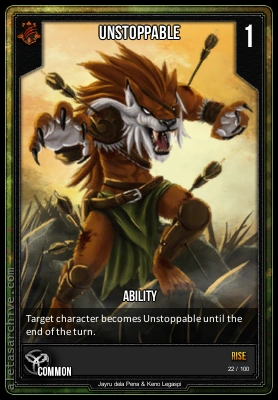 Unstoppable (Card) | Infinity Wars ATCG Wiki | Fandom