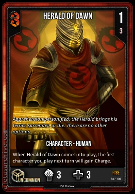 Herald of Dawn | Infinity Wars ATCG Wiki | Fandom