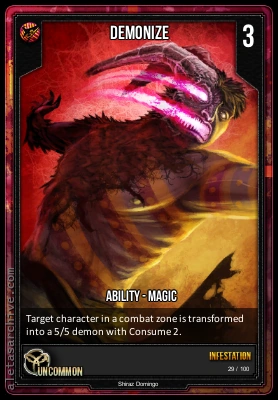 Demonize | Infinity Wars ATCG Wiki | Fandom