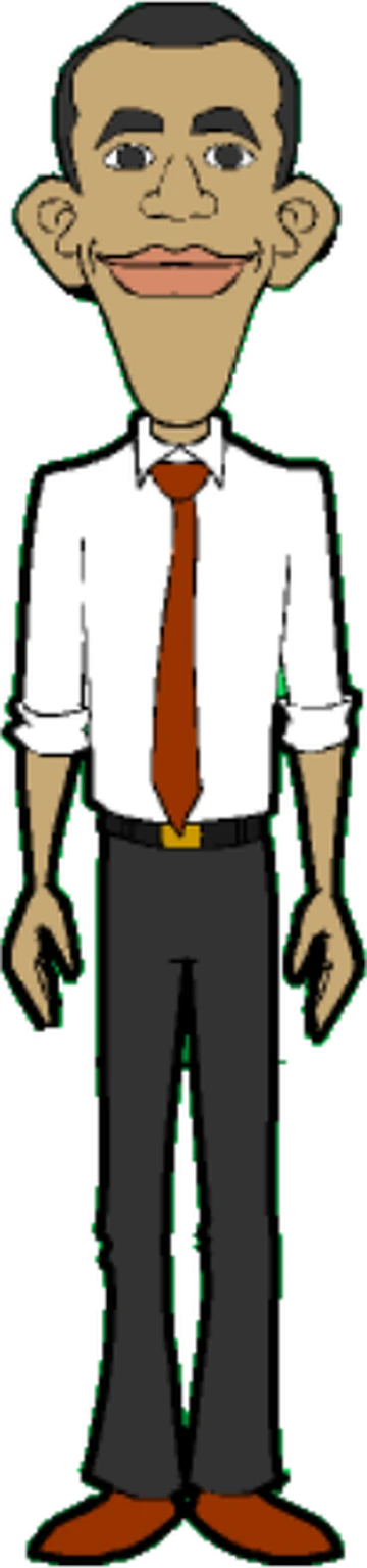 Obama Cartoon Face Black And White