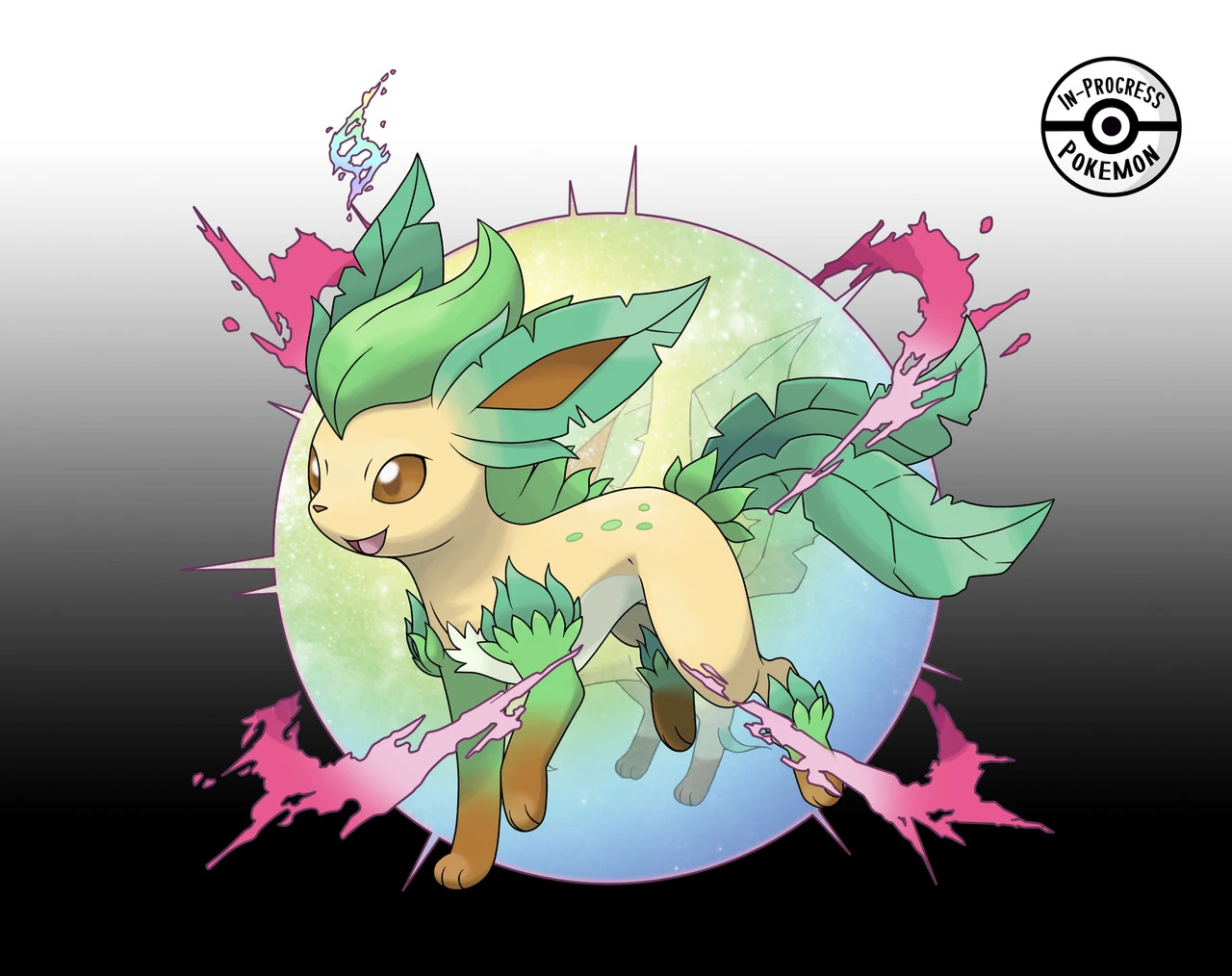 Mega Evolutie Leafeon Leafeon" Sticker For Sale By Lemonween