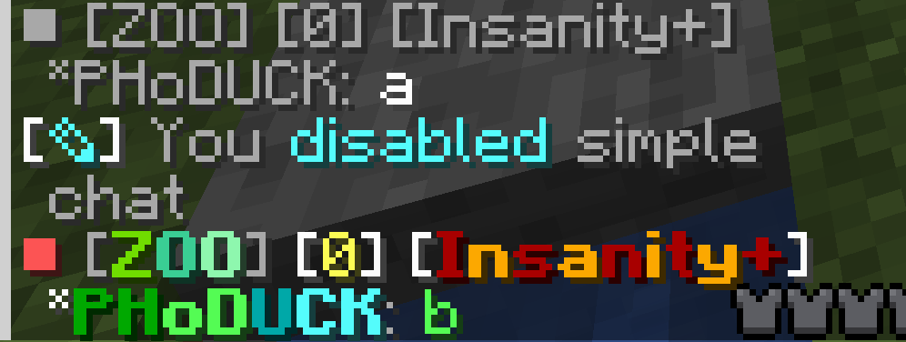 Chat Formattings | Insanitycraft Wiki | Fandom