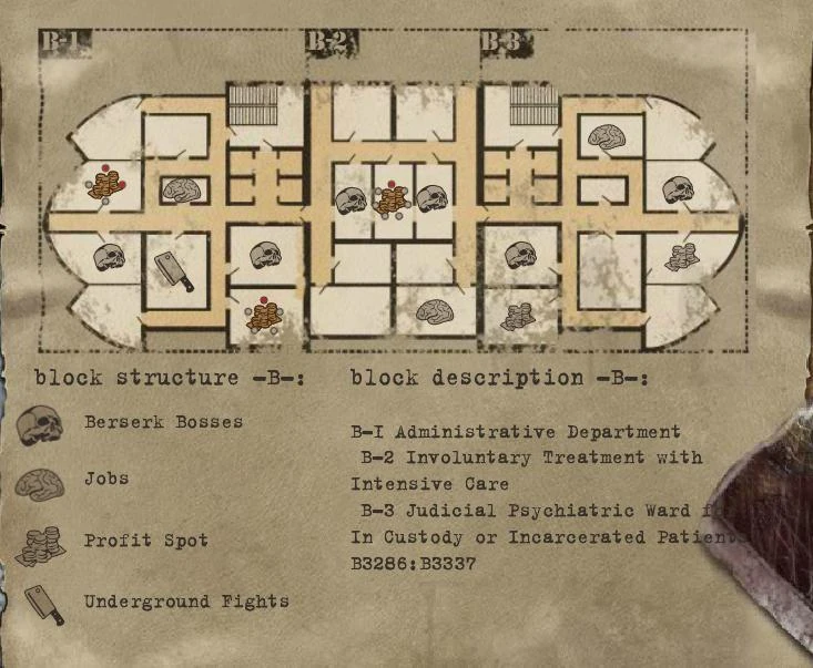 B-Treatment Department Map | Insanity-facebook Wiki | Fandom