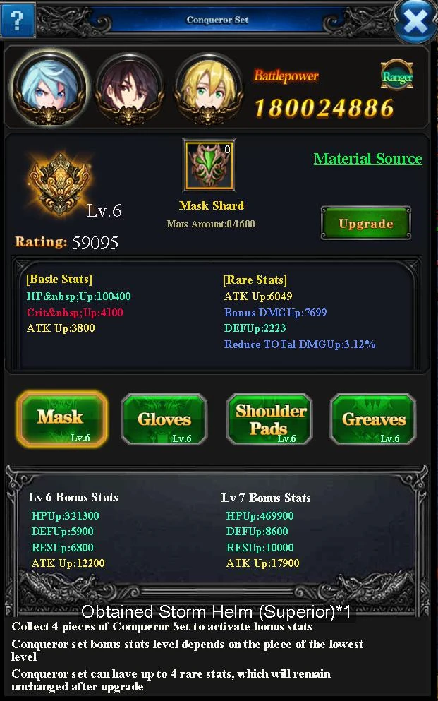 Conqueror Set | InstantFuns H5 Game Platform Wiki | Fandom