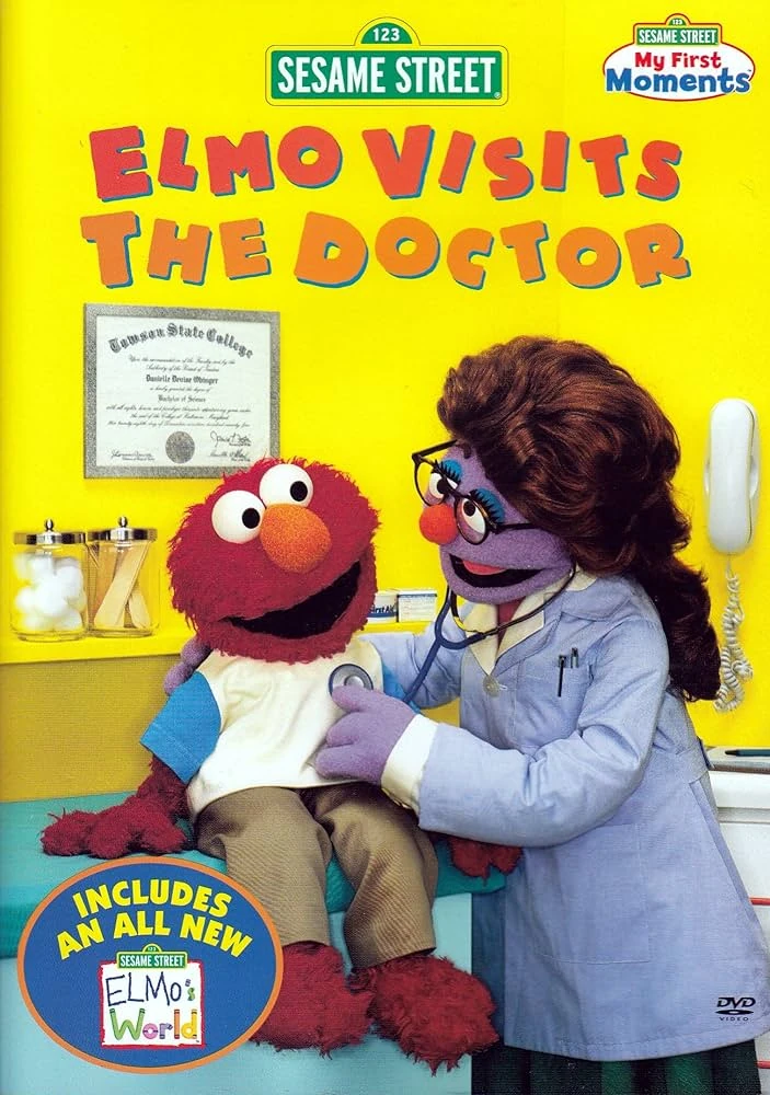 elmo goes to the doctor coloring pages