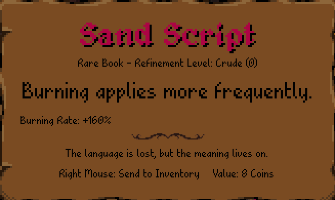 Sand Script | Into The Necrovale Wiki | Fandom