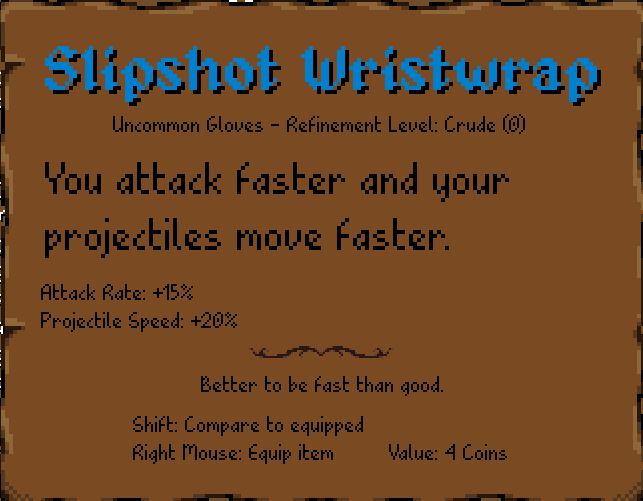 Slipshot Wristwrap | Into The Necrovale Wiki | Fandom