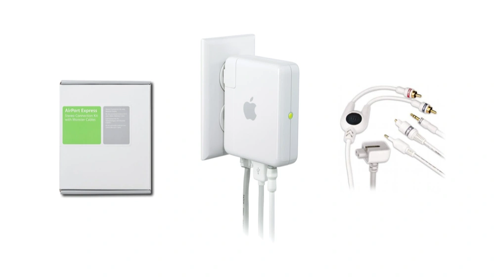 AirPort Express Stereo Connection Kit with Monster Cables | Apple Wiki ...