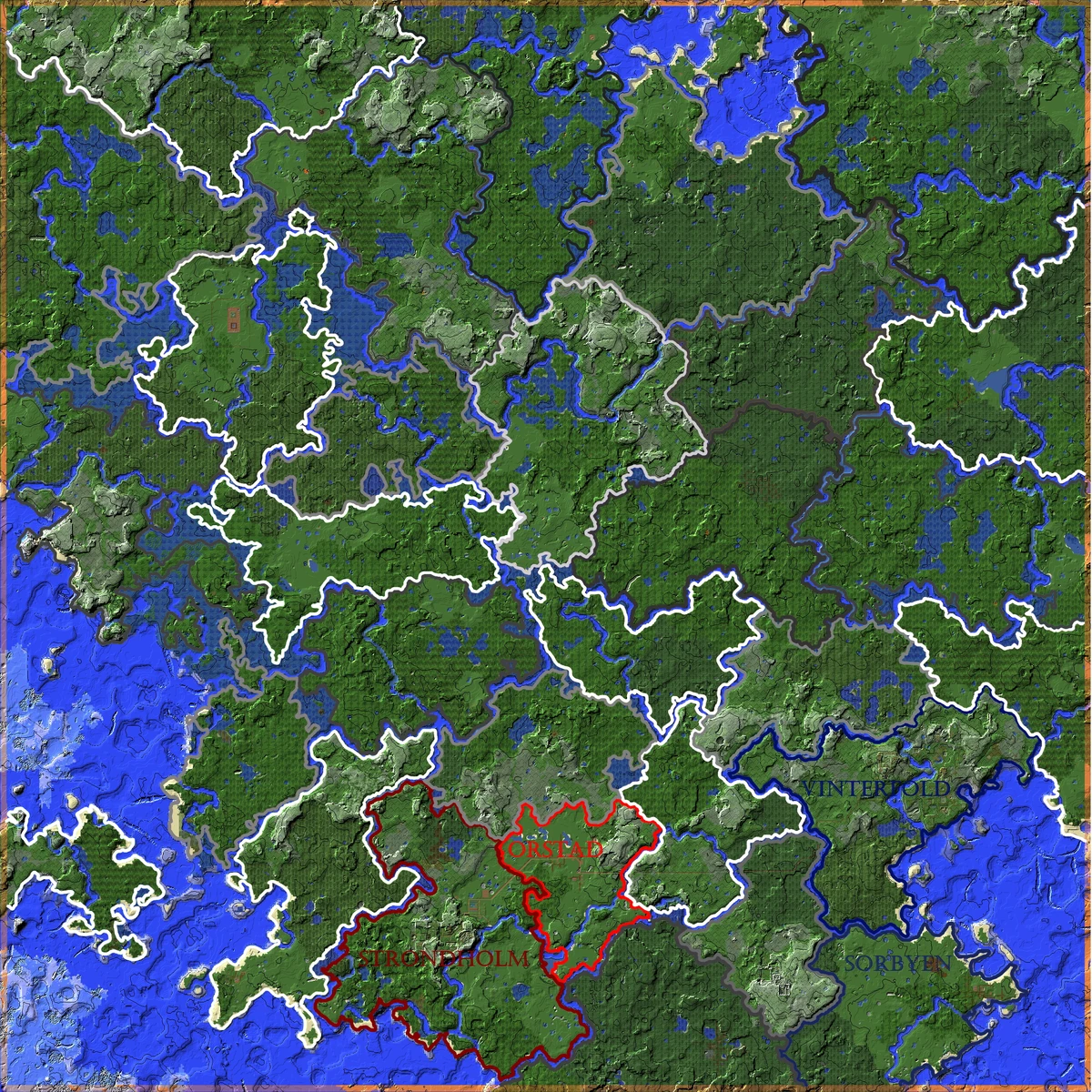 World Map: Current Claimed Regions | Ironforge: Warlords of Forsvar ...