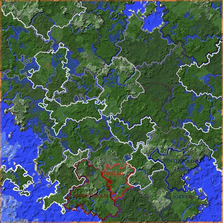 World Map: Current Claimed Regions | Ironforge: Warlords of Forsvar ...