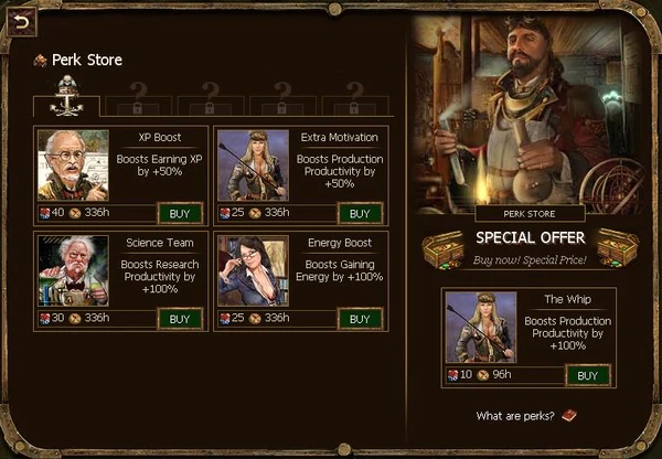 The Perk Store | Wiki Iron Grip: Spanish Marauders | Fandom