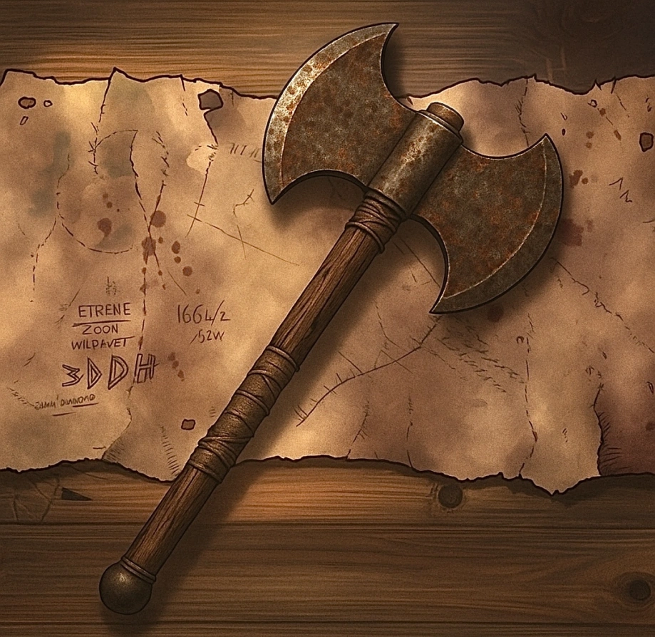 Worn Double Bladed Greataxe | IronMarck 2nd Edition Wiki | Fandom