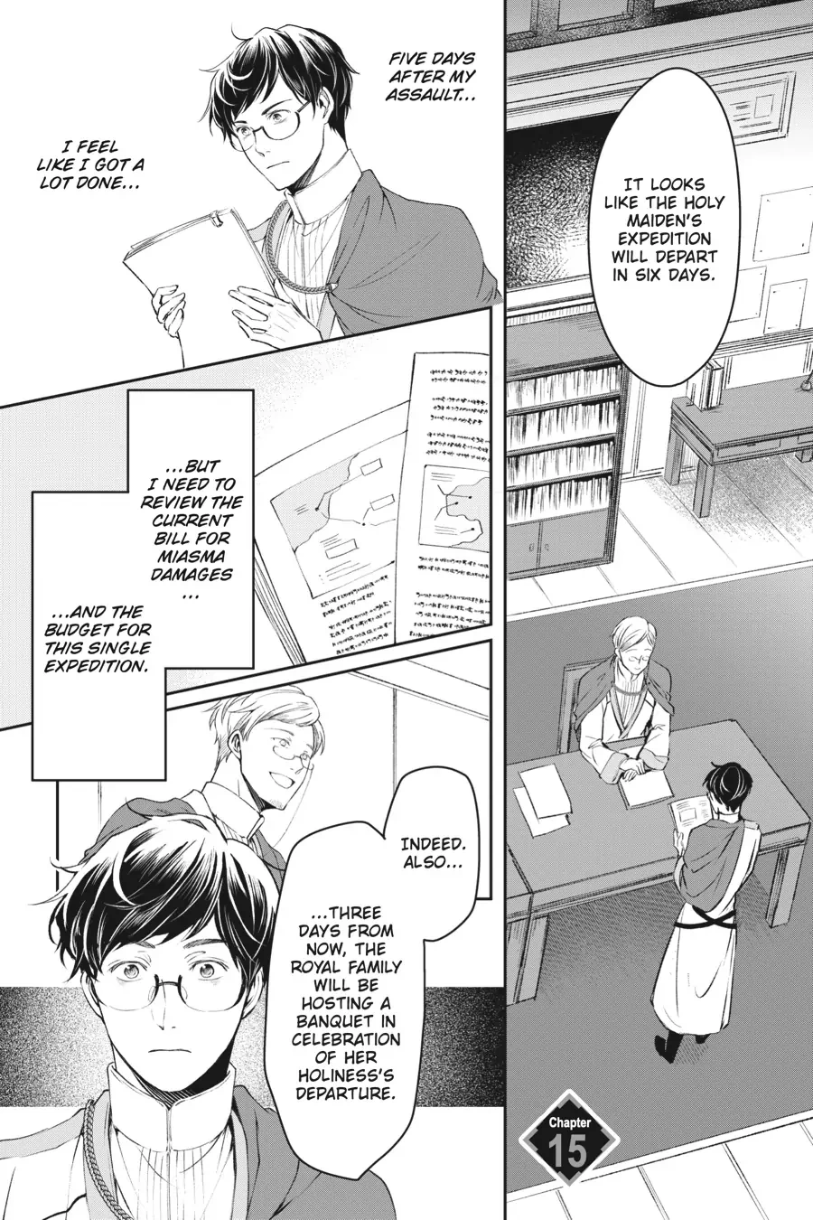 Chapter Fifteen (Manga) | Isekai no Sata wa Shachiku Shidai Wiki | Fandom