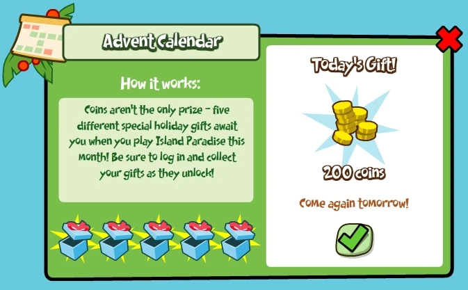 Advent Calendar 2011 | Island Paradise Wiki | Fandom