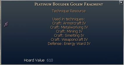 Platinum Boulder Golem Fragment | Istaria Wiki | Fandom
