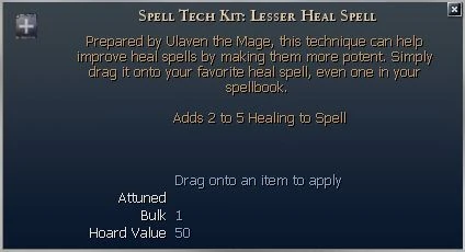 Spell Tech Kit: Lesser Heal Spell | Istaria Wiki | Fandom
