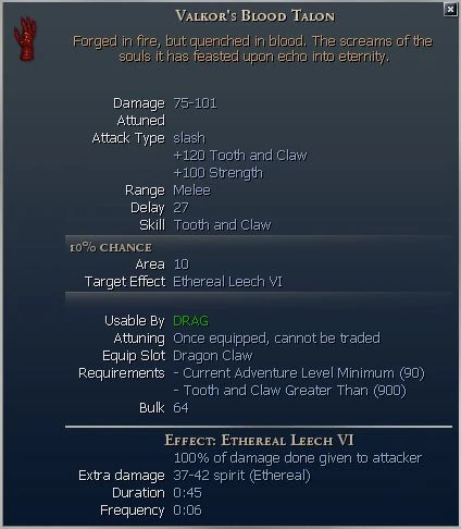 Valkor's Blood Talon | Istaria Wiki | Fandom