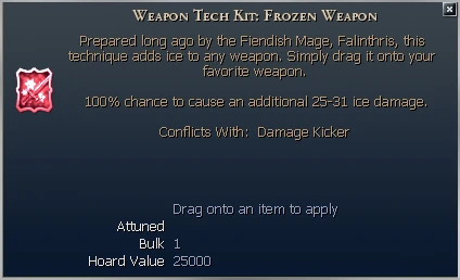 Weapon Tech Kit: Frozen Weapon | Istaria Wiki | Fandom
