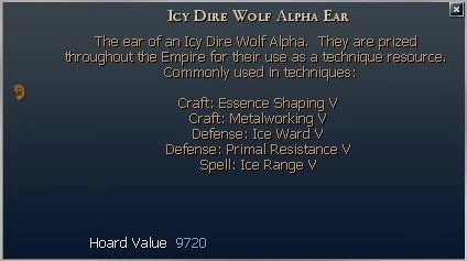Icy Dire Wolf Alpha Ear | Istaria Wiki | Fandom