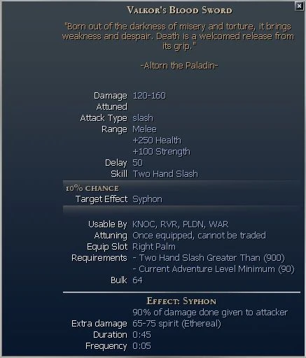 Valkor's Blood Sword | Istaria Wiki | Fandom