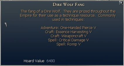 Dire Wolf Fang | Istaria Wiki | Fandom