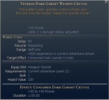 Veteran Dark Garnet Weapon Crystal | Istaria Wiki | Fandom