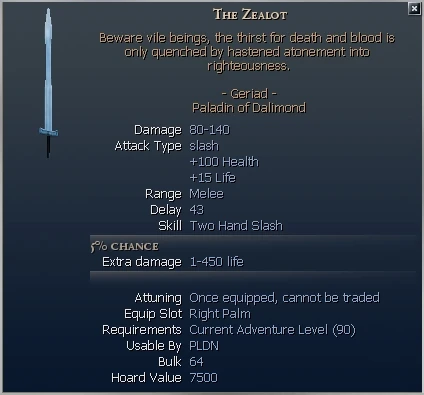 The Zealot | Istaria Wiki | Fandom