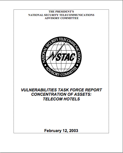Vulnerabilities Task Force Report Concentration of Assets: Telecom ...