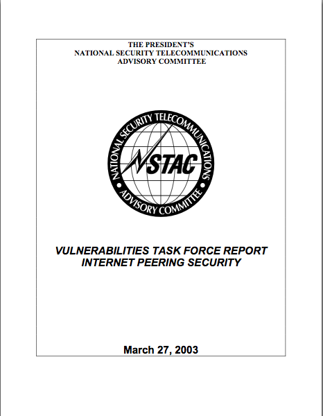 Vulnerabilities Task Force Report: Internet Peering Security | The IT ...