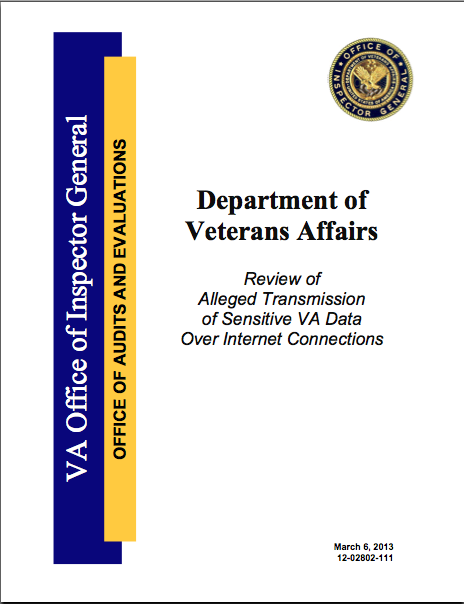 Review of Alleged Transmission of Sensitive VA Data Over Internet ...