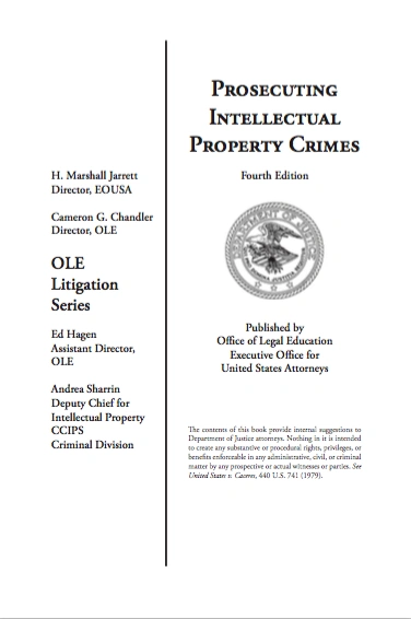 Prosecuting Intellectual Property Crimes | The IT Law Wiki | Fandom