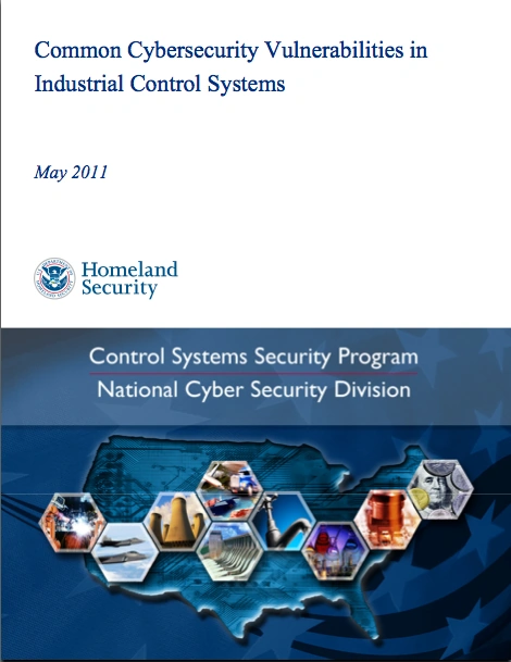 Common Cybersecurity Vulnerabilities in Industrial Control Systems ...