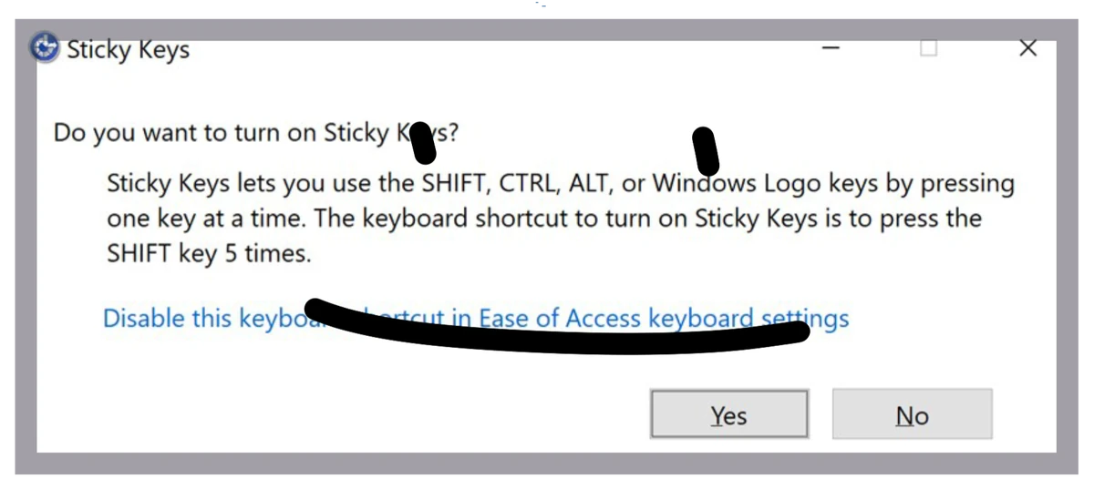 Sticky Keys Pop-up | ItsYaManJay Wiki | Fandom