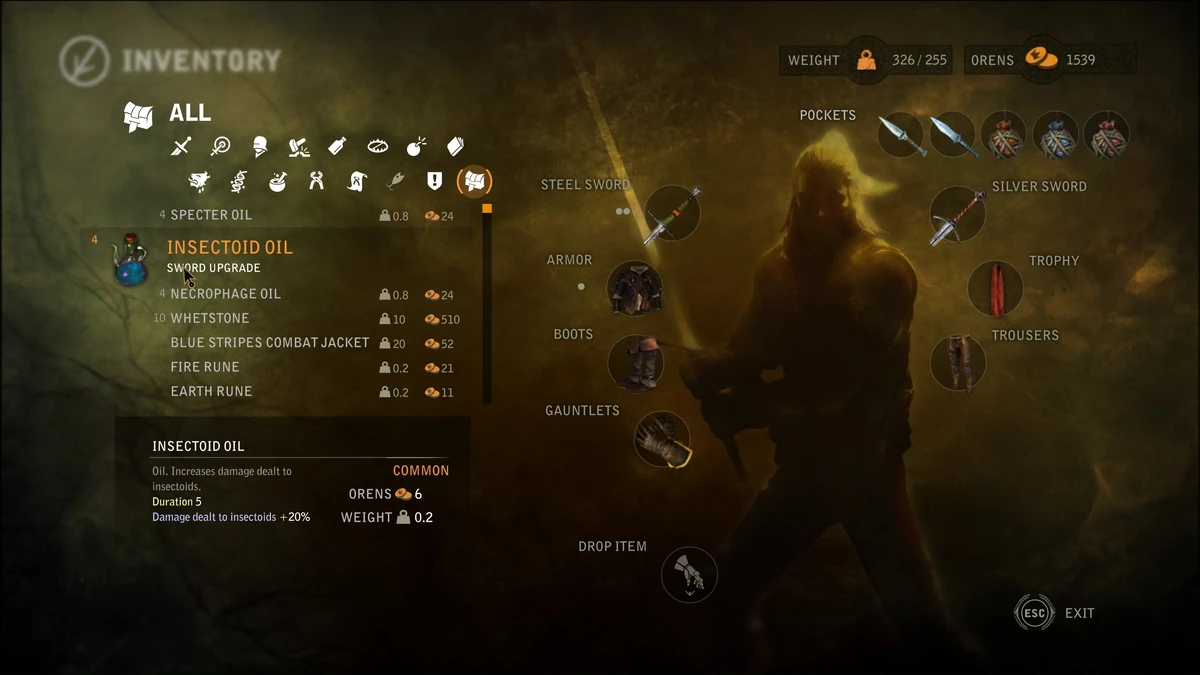 The Witcher 2 inventario | Witcher Wiki | Fandom