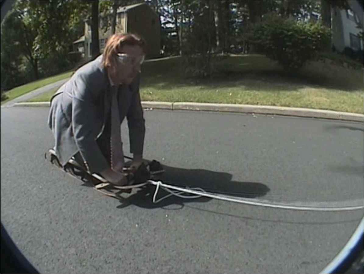 Sled Drag Behind Car | Jackass Wiki | Fandom