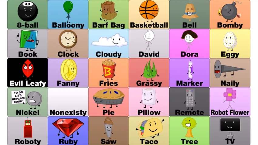 Category:BFDI Debuters | Jacknjellify Recommended Characters Wiki | Fandom