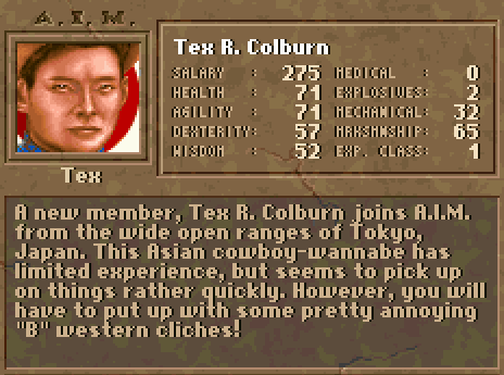 Tex R. Colburn | Jagged Alliance Wiki | Fandom