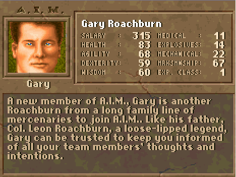 Gary Roachburn | Jagged Alliance Wiki | Fandom