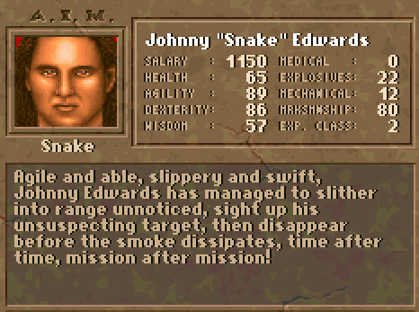 Johnny "Snake" Edwards | Jagged Alliance Wiki | Fandom