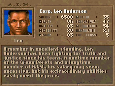 Corp. Len Anderson | Jagged Alliance Wiki | Fandom