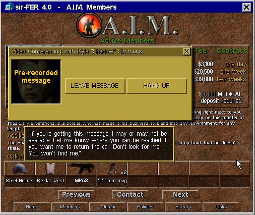 Kyle "Shadow" Simmons | Jagged Alliance Wiki | Fandom