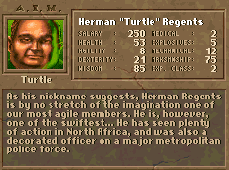 Herman "Turtle" Regents | Jagged Alliance Wiki | Fandom
