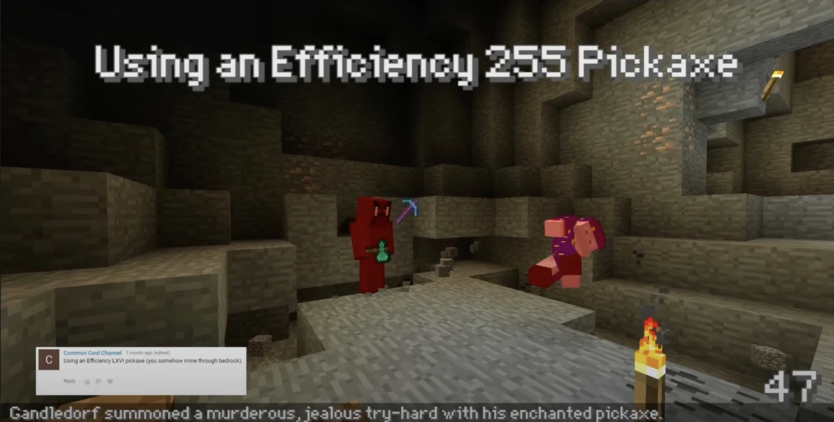 Using an Efficiency 255 Pickaxe | Jake eyes Wiki | Fandom