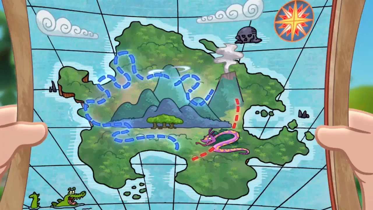 Jake And The Neverland Pirates Map To Color Jake Neverland Trasure Map