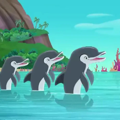 Pink Dolphin Ghost Background