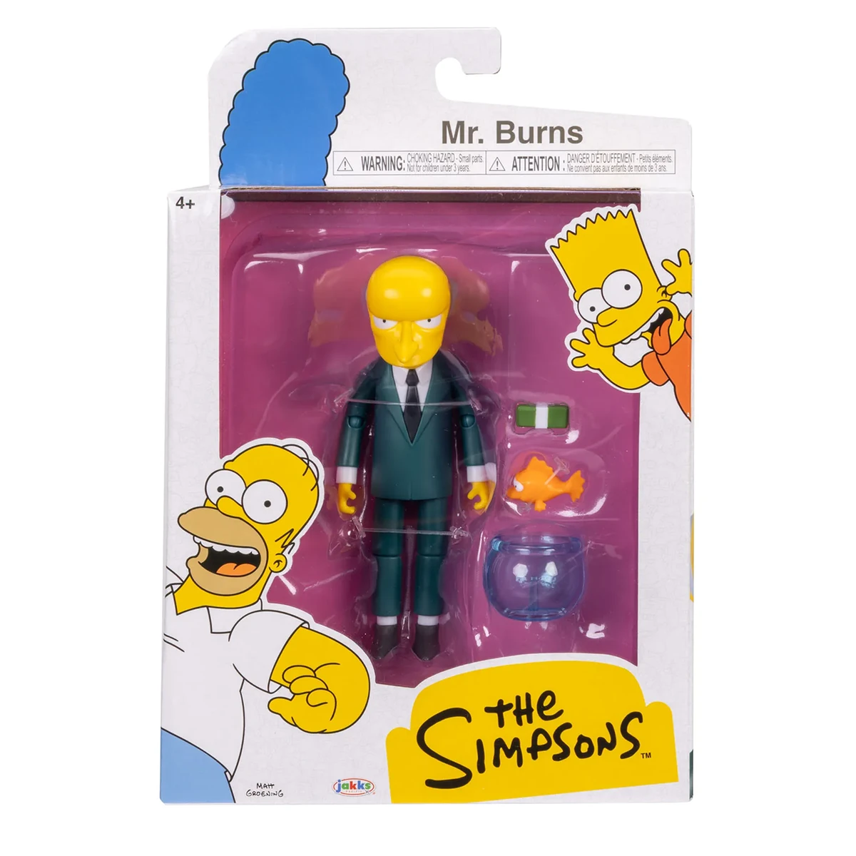 5" Basic Figure: Wave 6 - Mr. Burns | Jakks Pacific Simpsons Figure ...