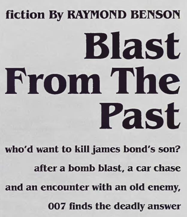 Blast From the Past | James Bond Literary Wikia | Fandom