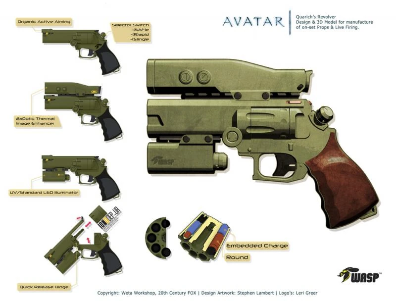What does recom!Quaritch's revolver shoot? : r/Avatar